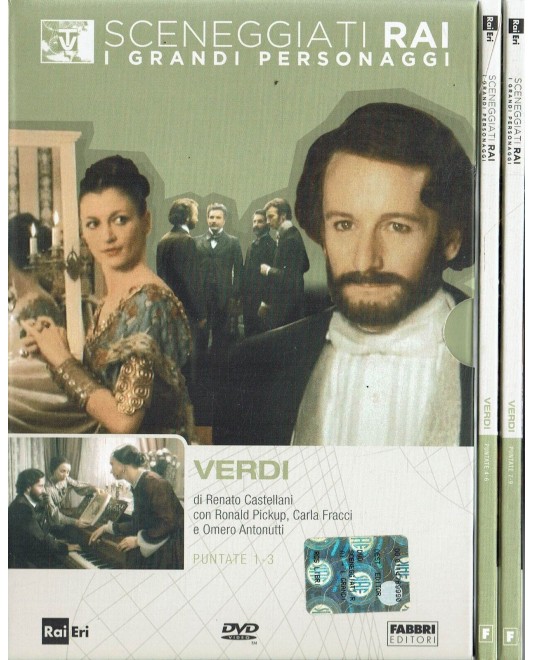 DVD GIUSEPPE VERDI 3 DVD i grandi SCENEGGIATI RAI COMPLETO ITA usato B02